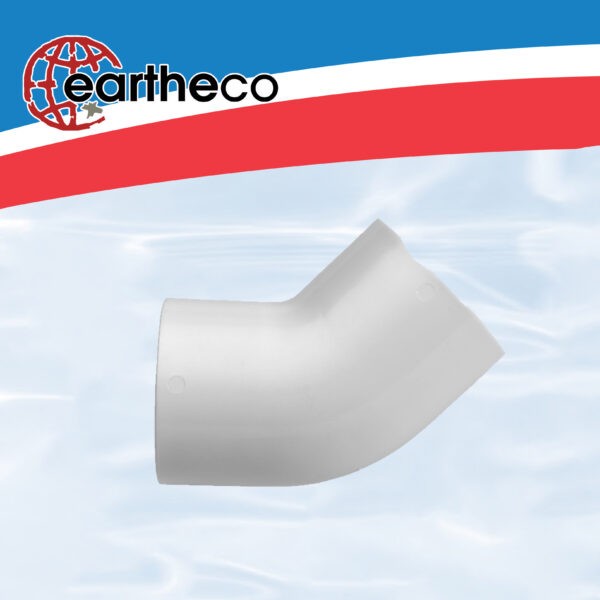 PVC Connector – 50mm / 45 Degree / White | Hyper Pool Group