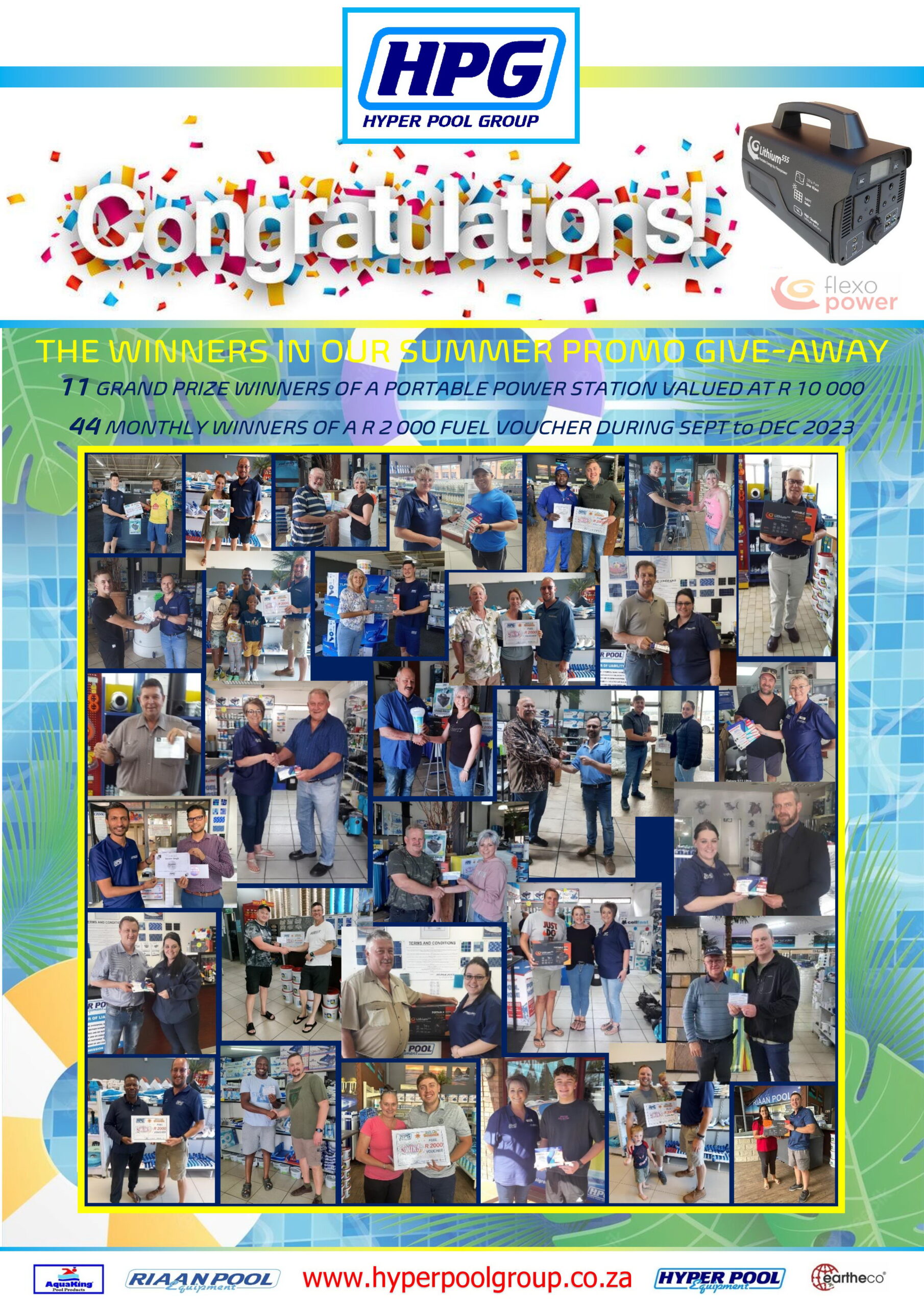 HPG Summer Give Away 2023 Winners | Hyper Pool Group